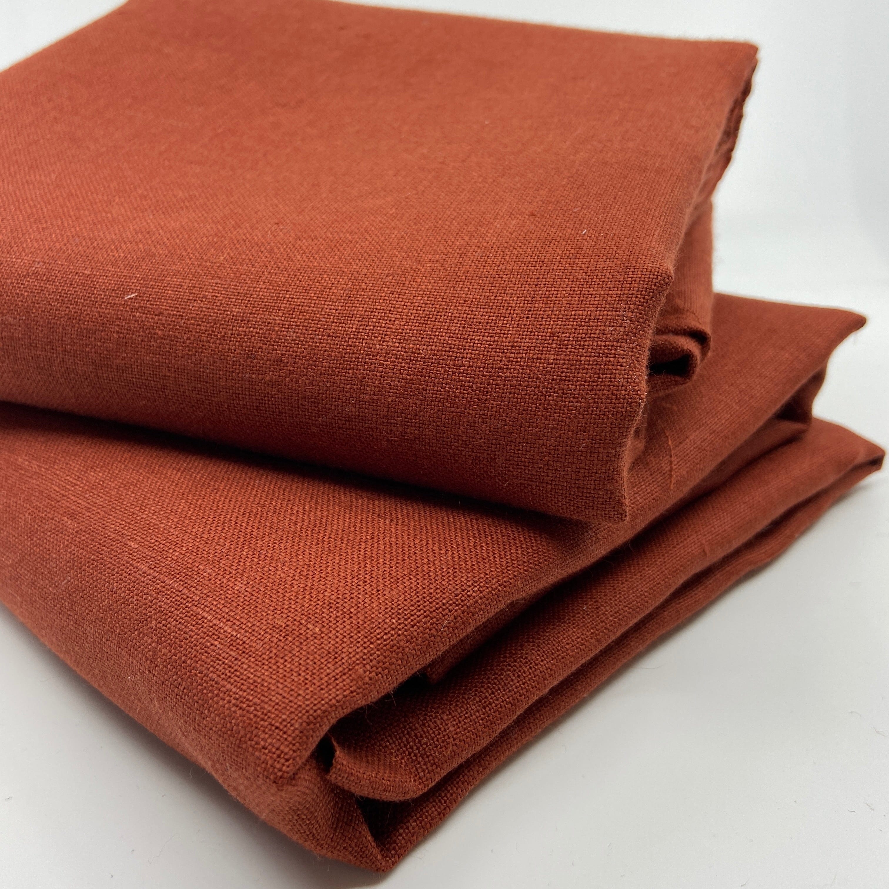 1 1/2 Yards of Driftwood Linen in Rust – Fiddlehead Artisan Supply