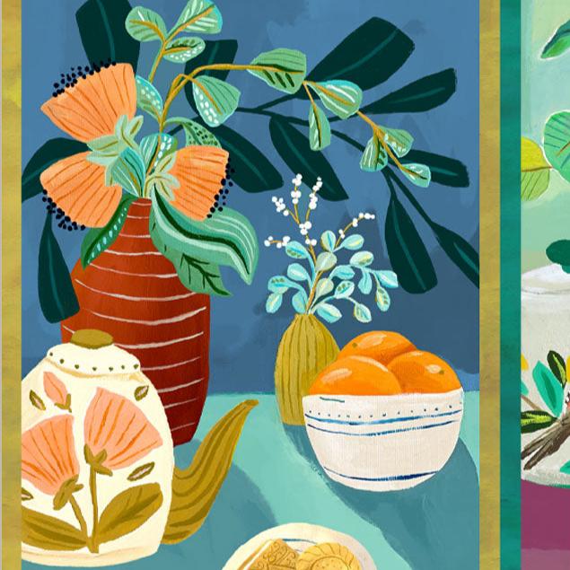 Afternoon Tea in Multi - Tea Cup – Fiddlehead Artisan Supply