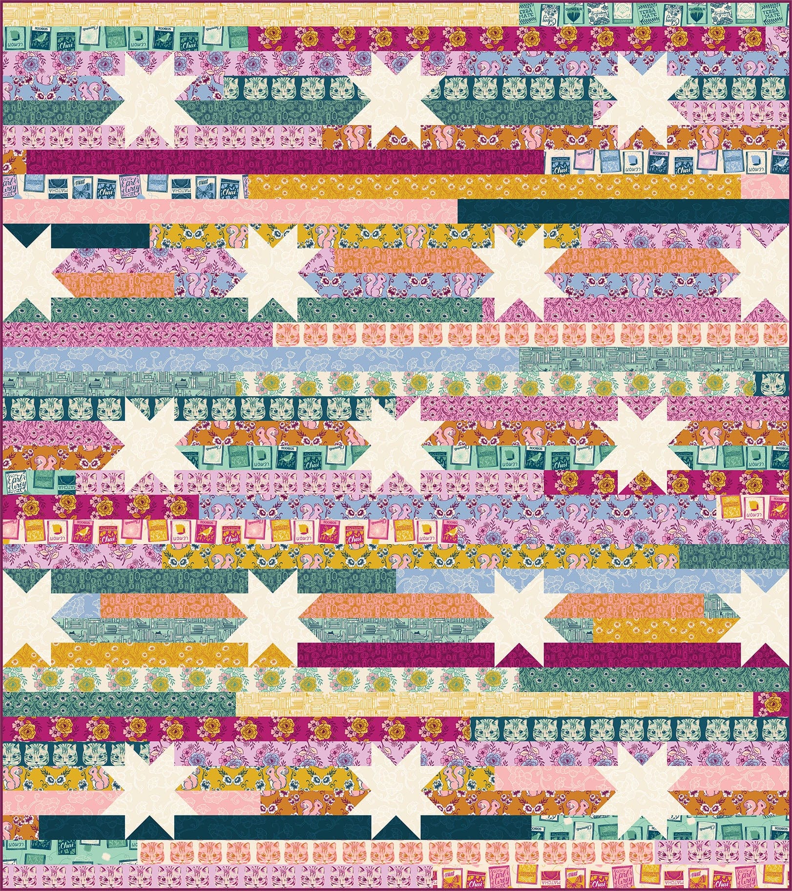 Modernly Morgan Quilt Pattern - Jelly Stars – Fiddlehead Artisan Supply