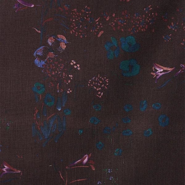 PAL in A - nani IRO - 100% Linen - Pink and Blue on Maroon - Peace and ...