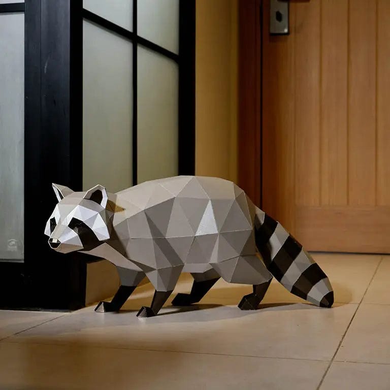 Papercraft World Model Kit - Raccoon – Fiddlehead Artisan Supply