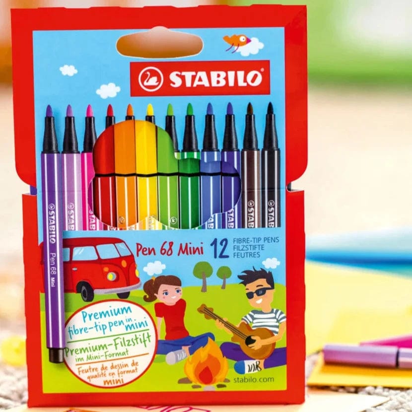 Stabilo Mini Set Point 68, 12 colors – Fiddlehead Artisan Supply