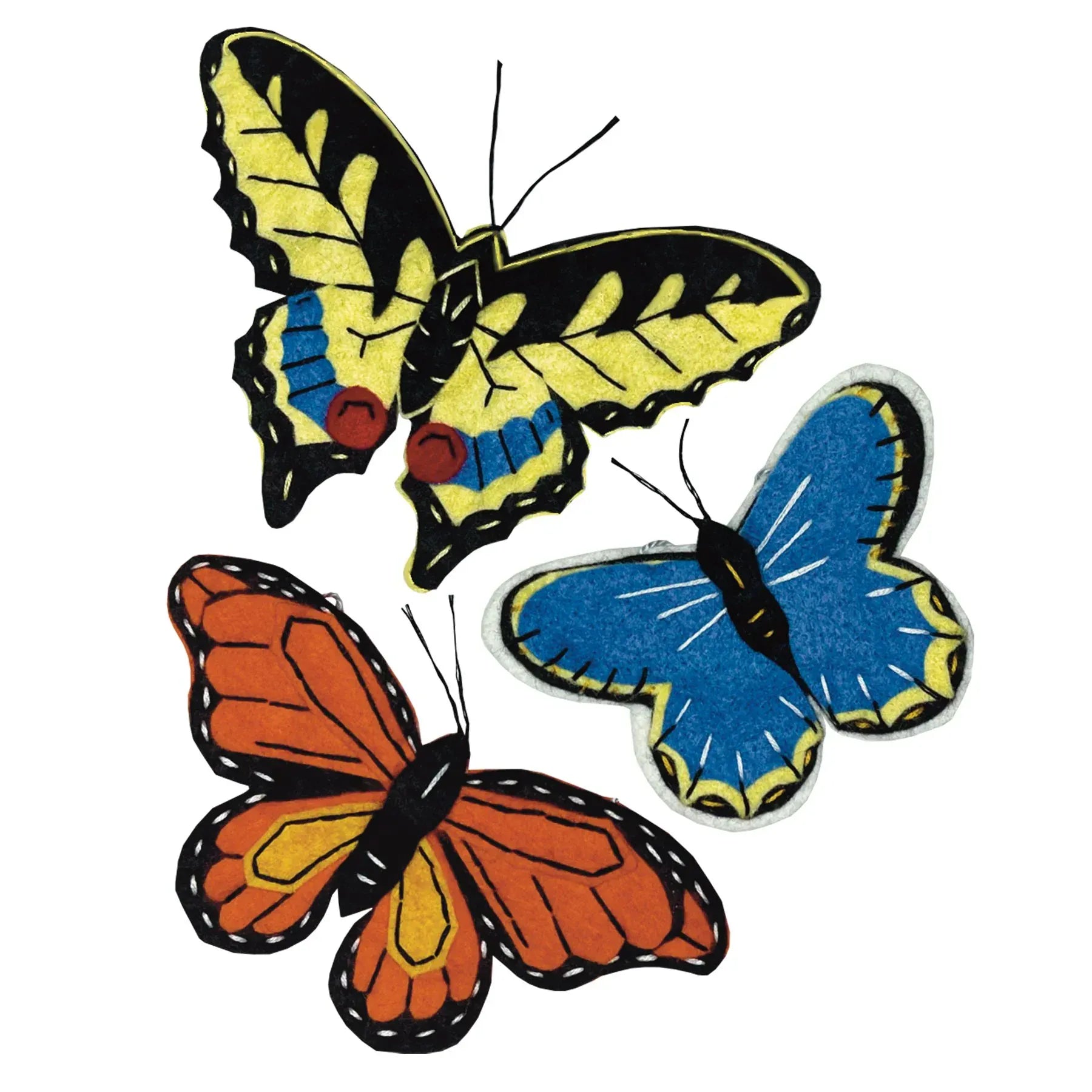 Swallowtail, Monarch, and Karner Blue Ornaments - Whimsey Ornament Kit ...