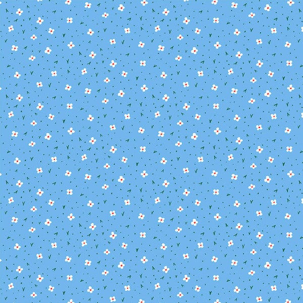 Blue Calico Fabric