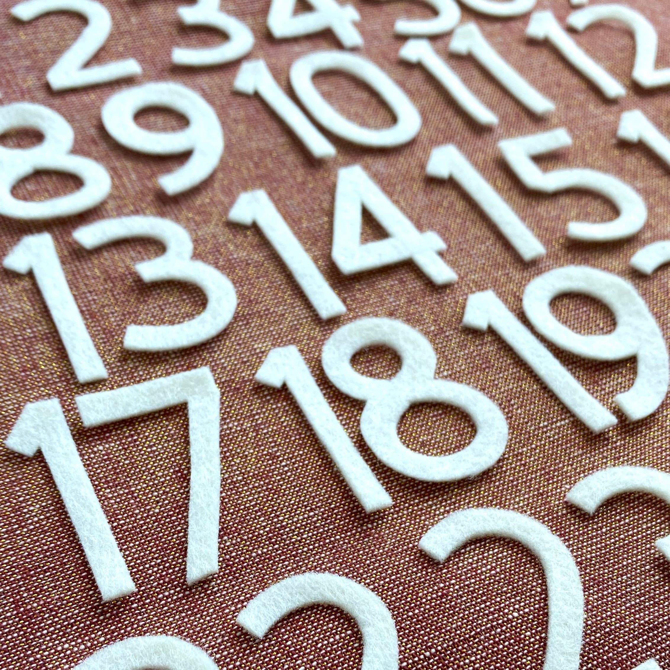 Felt Advent Numbers in Your Color Choice – Fiddlehead Artisan Supply