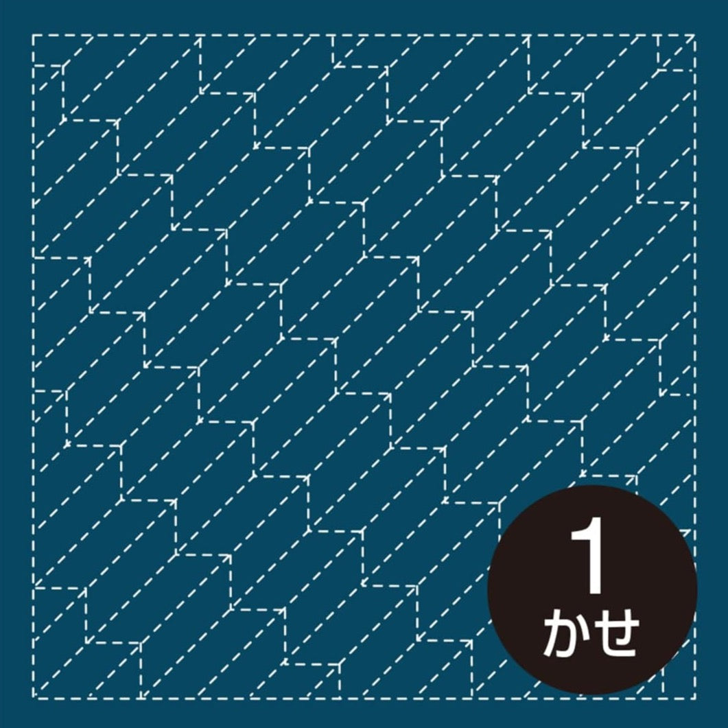 Yanabe (arrow feather) Sashiko Sampler in Navy – Fiddlehead Artisan Supply