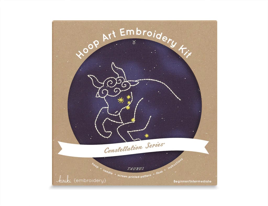 Taurus Embroidery Kit - Constellation Series from Kiriki – Fiddlehead ...