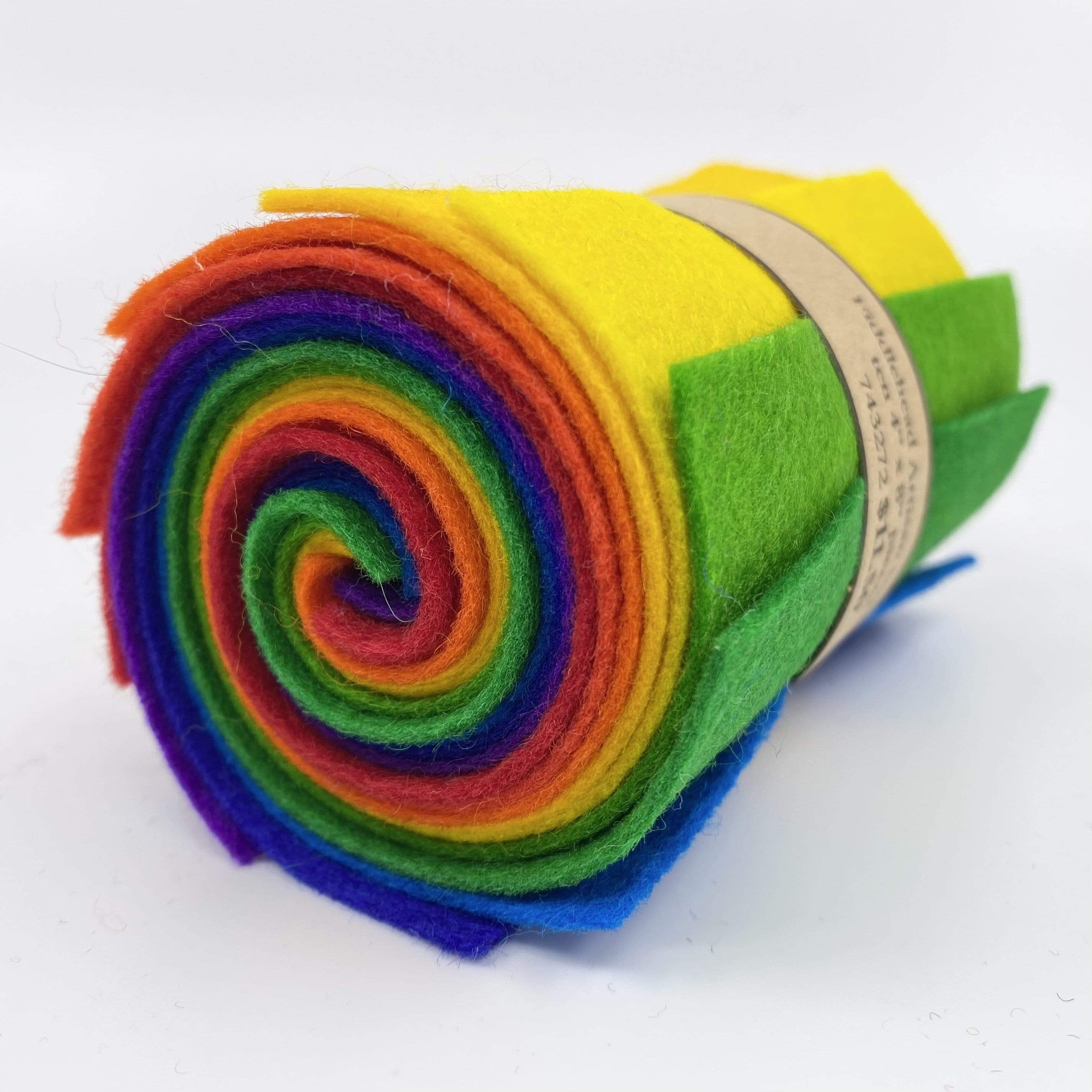 Small Wool Felt Roll - Classic Rainbow – Fiddlehead Artisan Supply