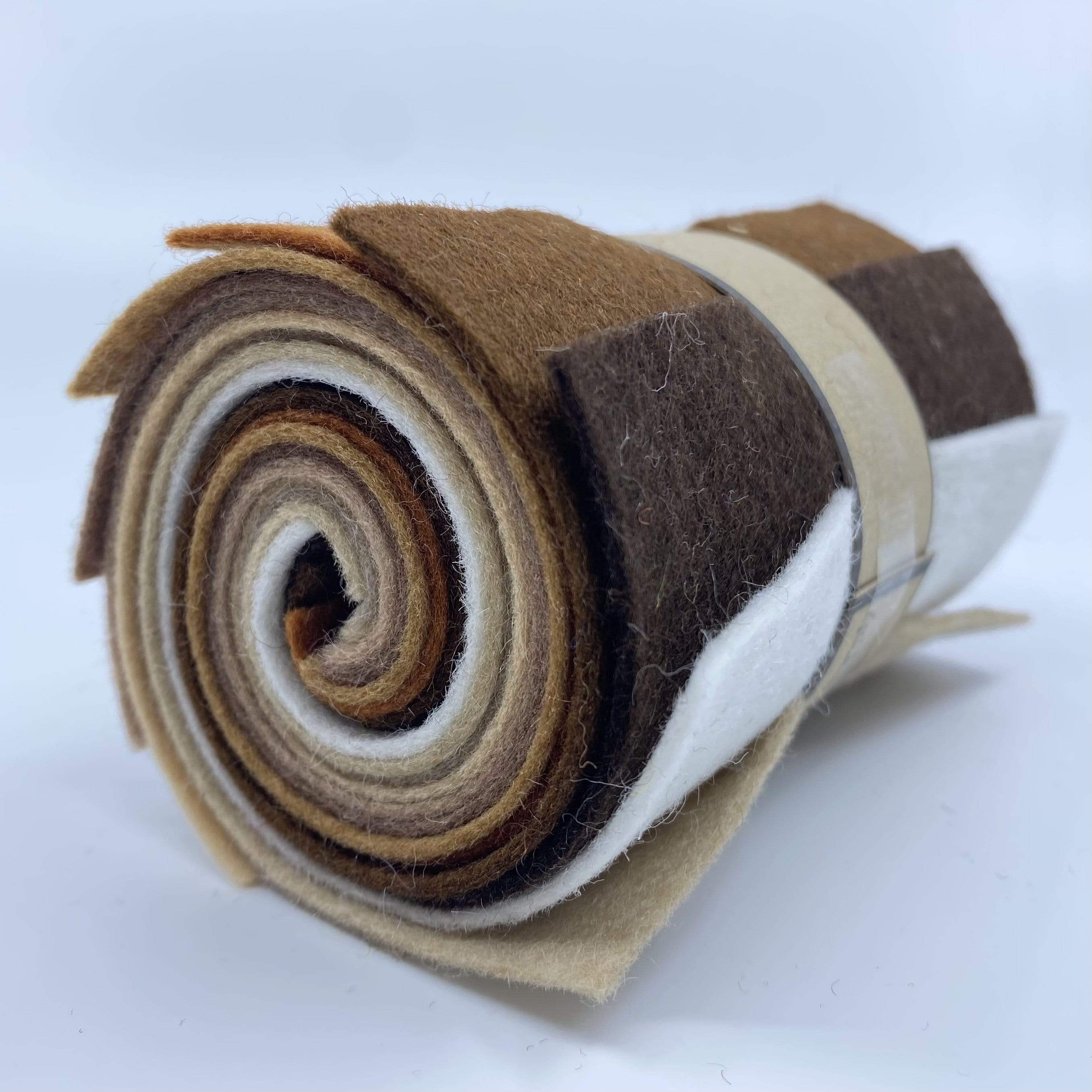 Small Wool Felt Roll - Earth Tones – Fiddlehead Artisan Supply