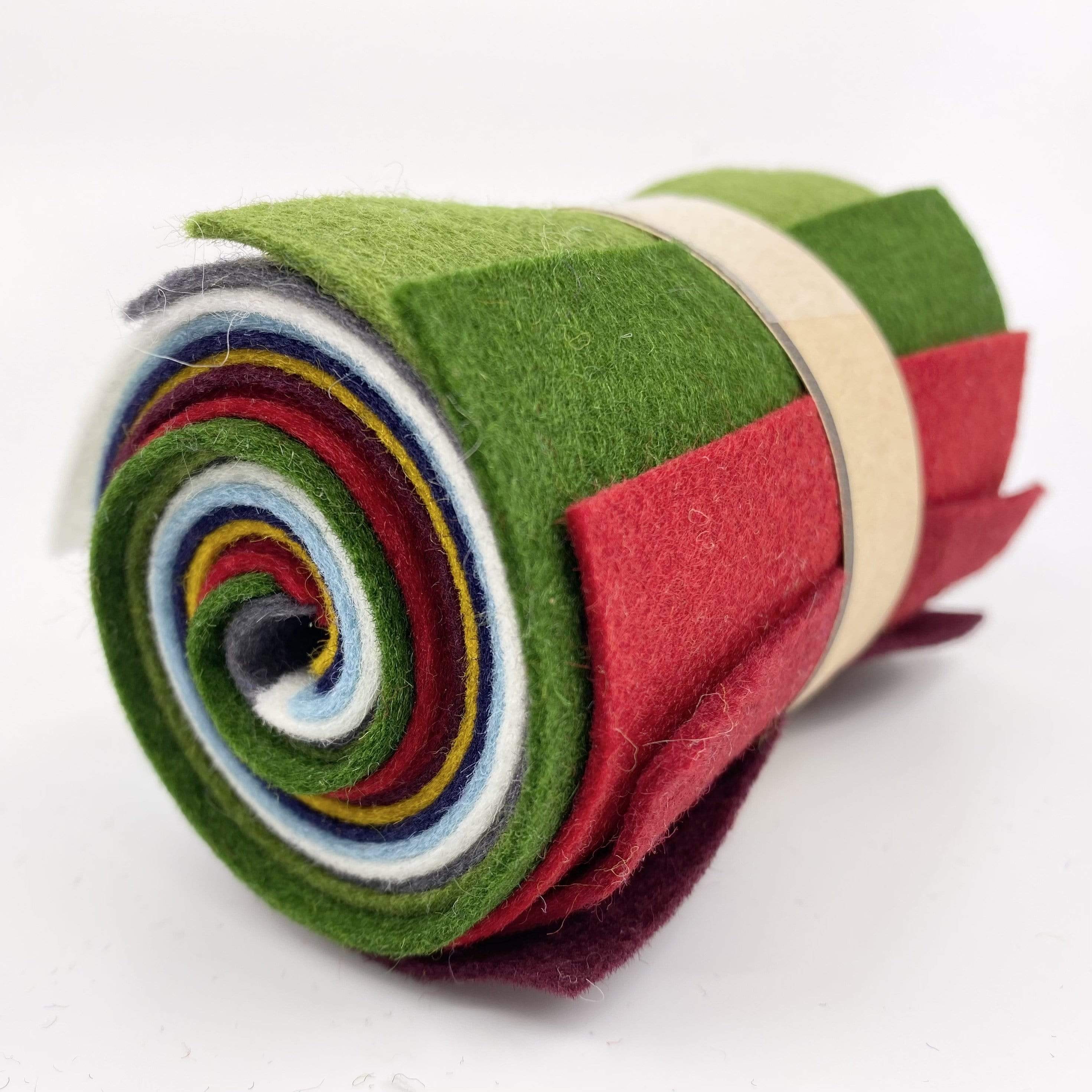 Small Wool Felt Roll - Vintage Holiday – Fiddlehead Artisan Supply